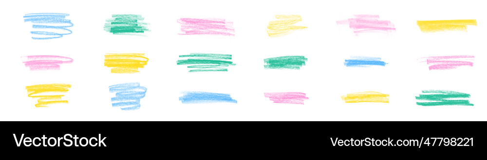 Doodle crayon pencil line color charcoal or chalk Vector Image
