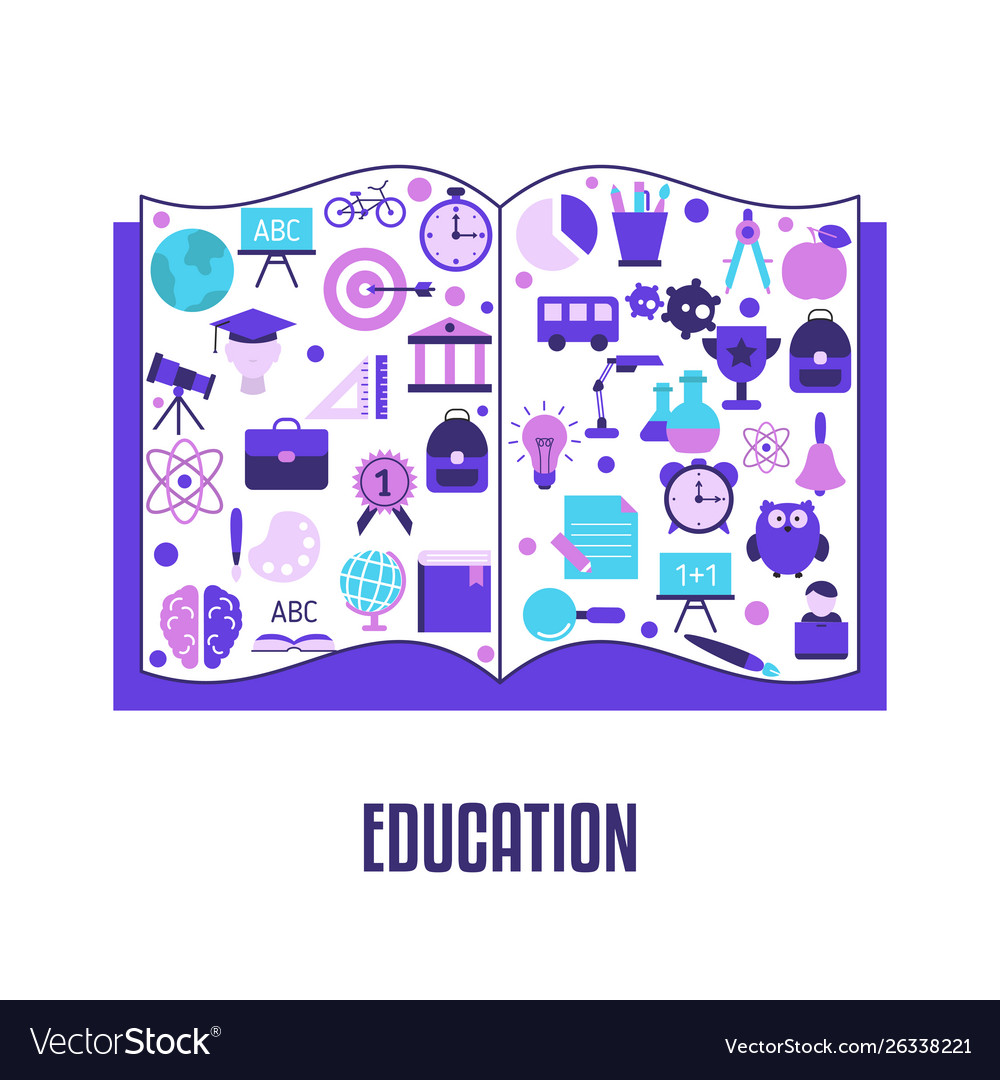 Education design concept Royalty Free Vector Image