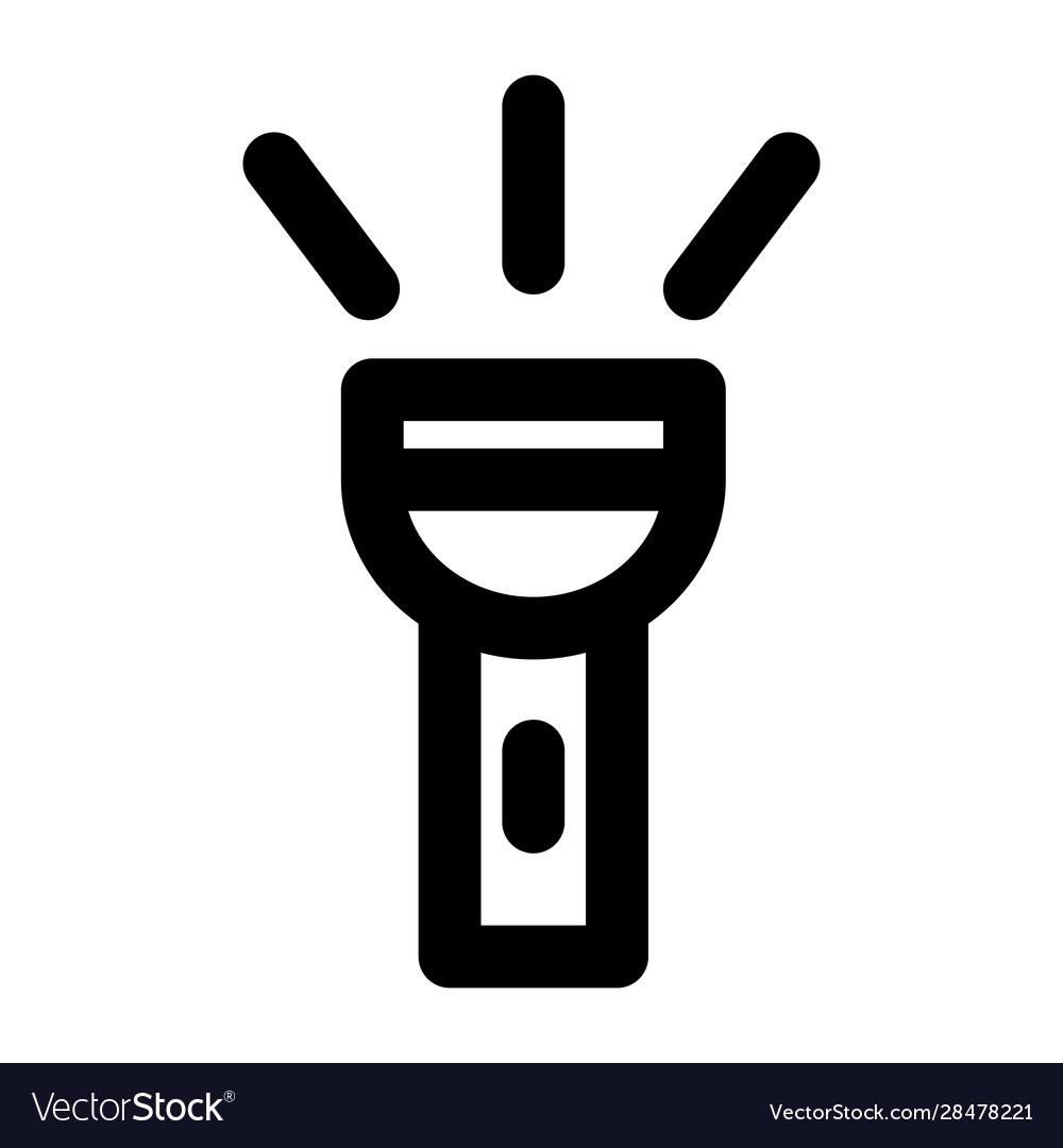 Flash light user interface isolated icon Vector Image