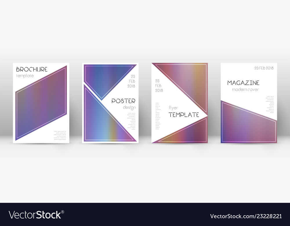 Flyer layout triangle stylish template for Vector Image