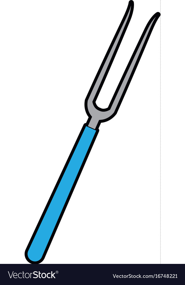 Grill fork tool cooking kitchen icon Royalty Free Vector