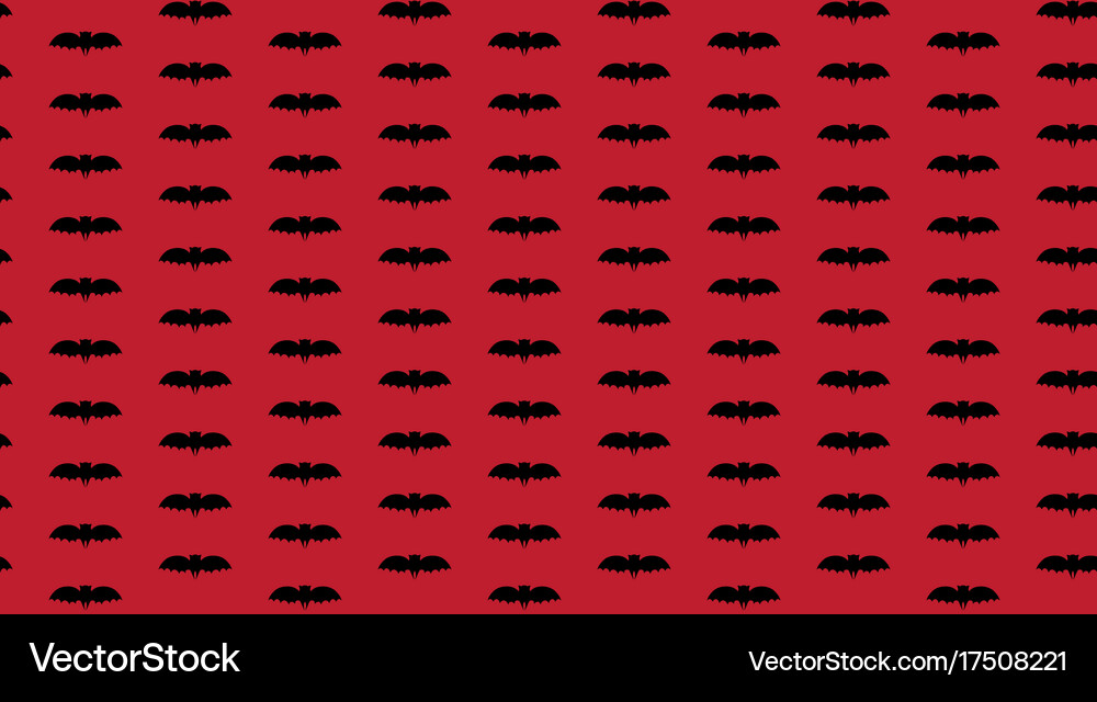 Halloween seamless pattern with black bat Vector Image
