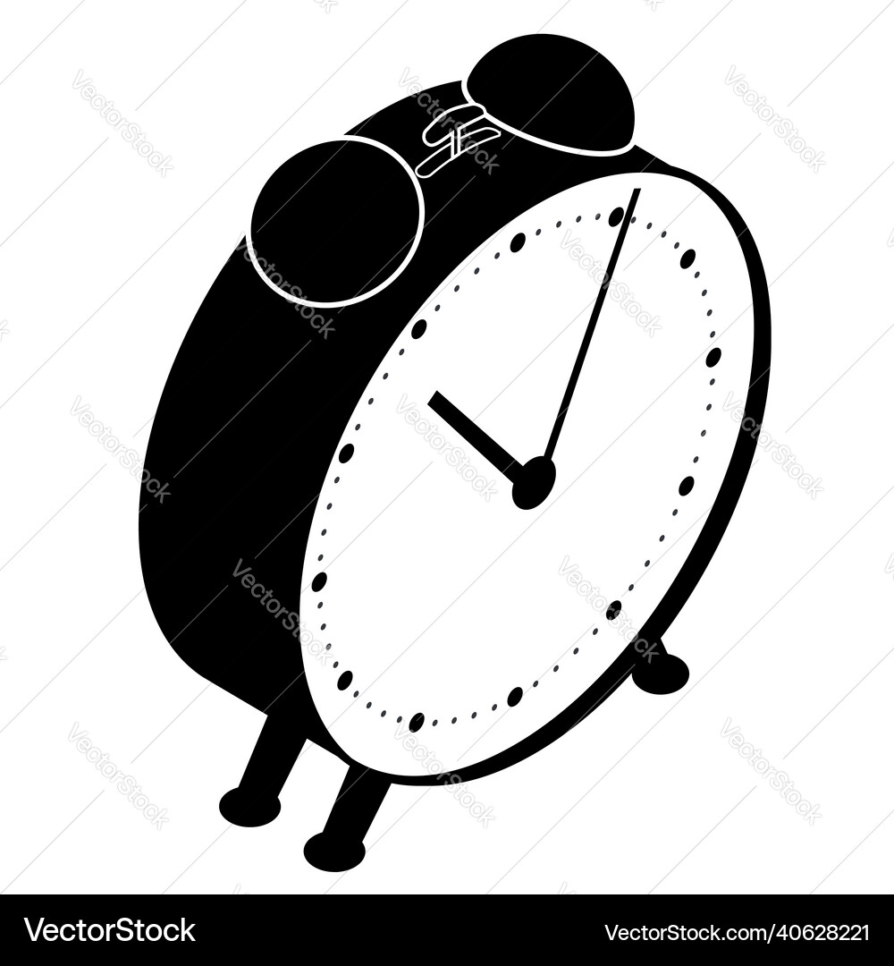 Digital Clock Silhouette