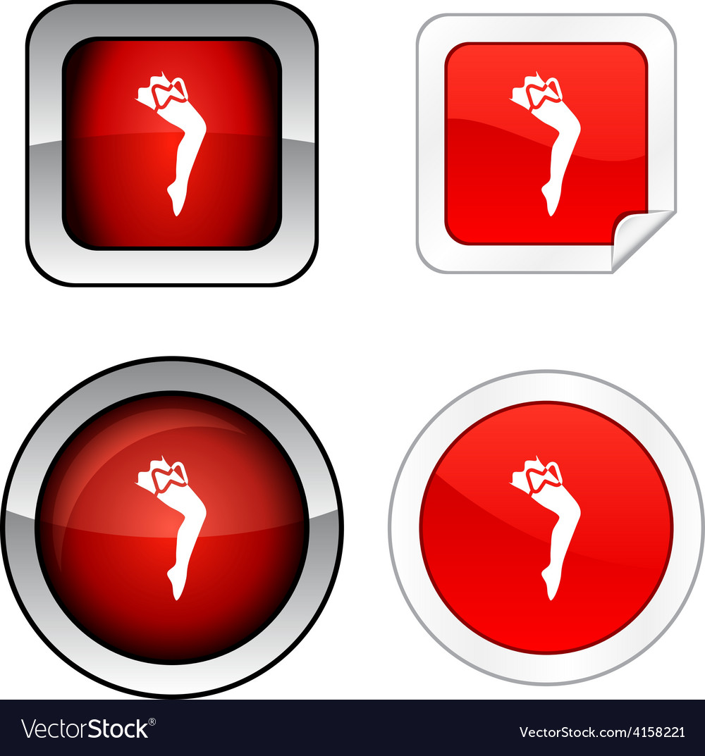 Leg button set Royalty Free Vector Image - VectorStock