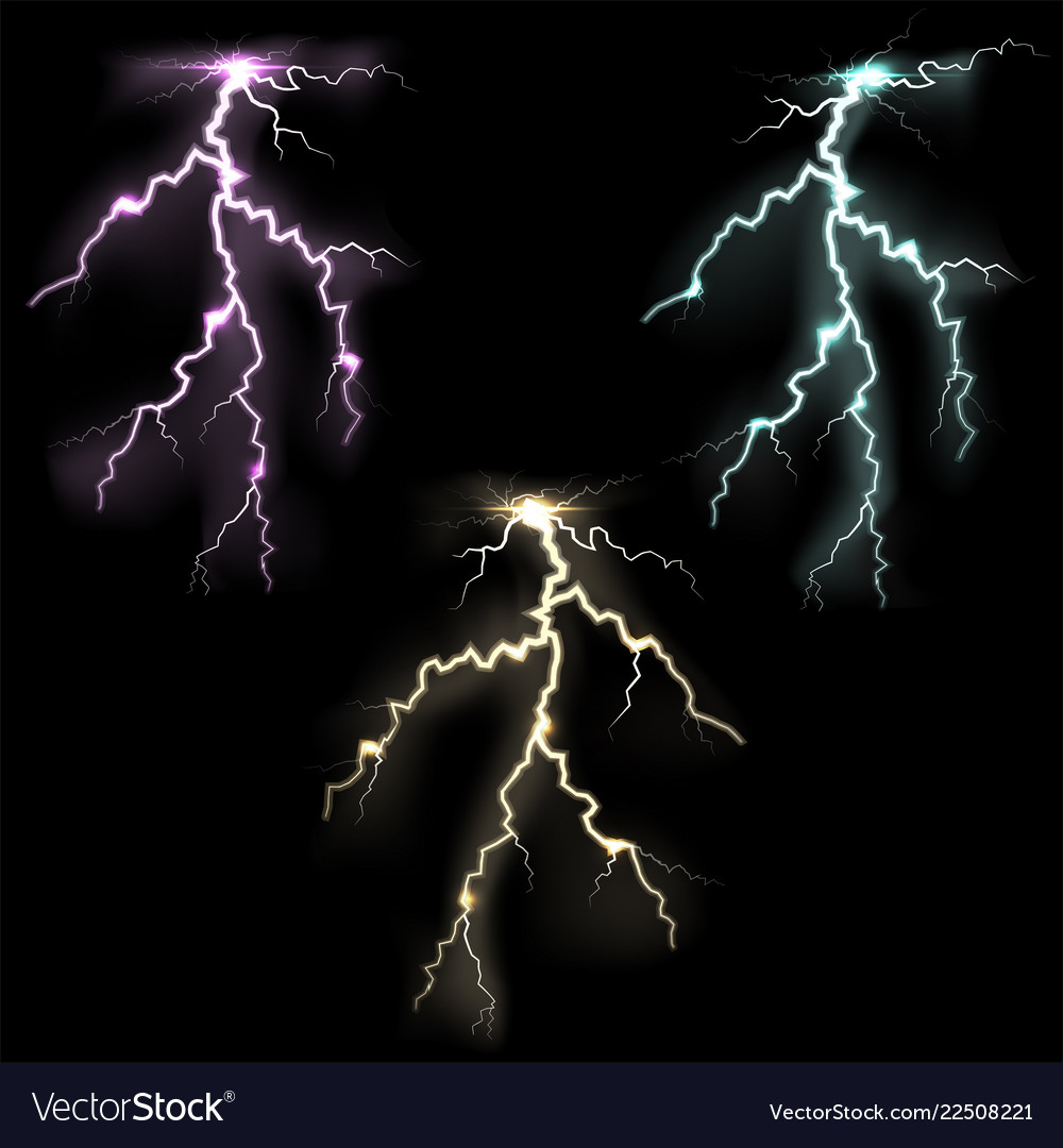 Lightning flash light Royalty Free Vector Image