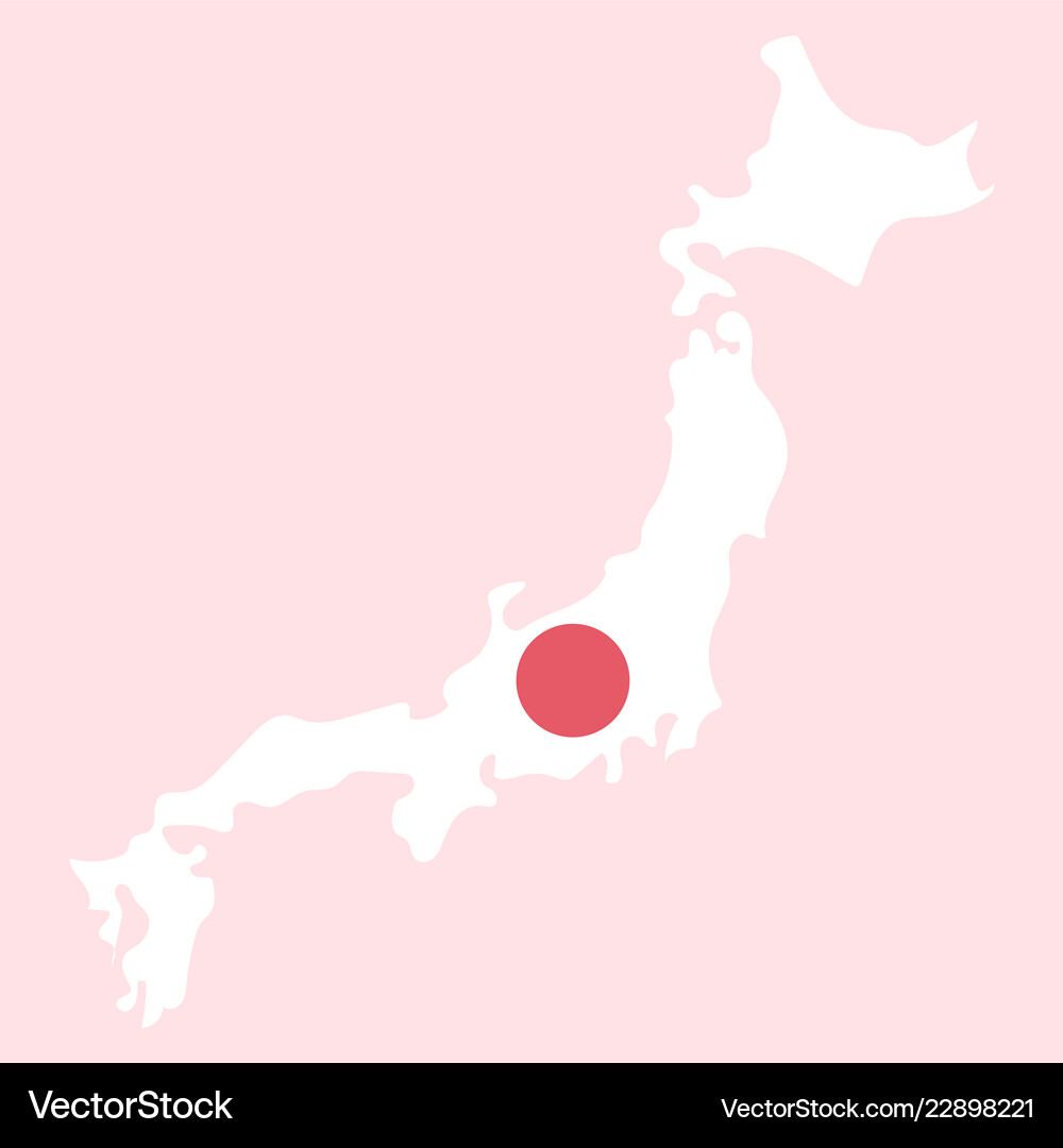 Map of japan in high resolution detailed Vector Image