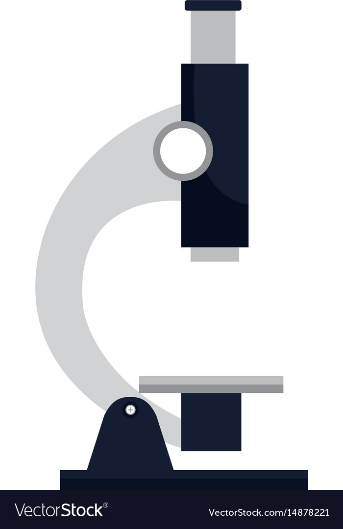 Microscope laboratory isolated icon Royalty Free Vector