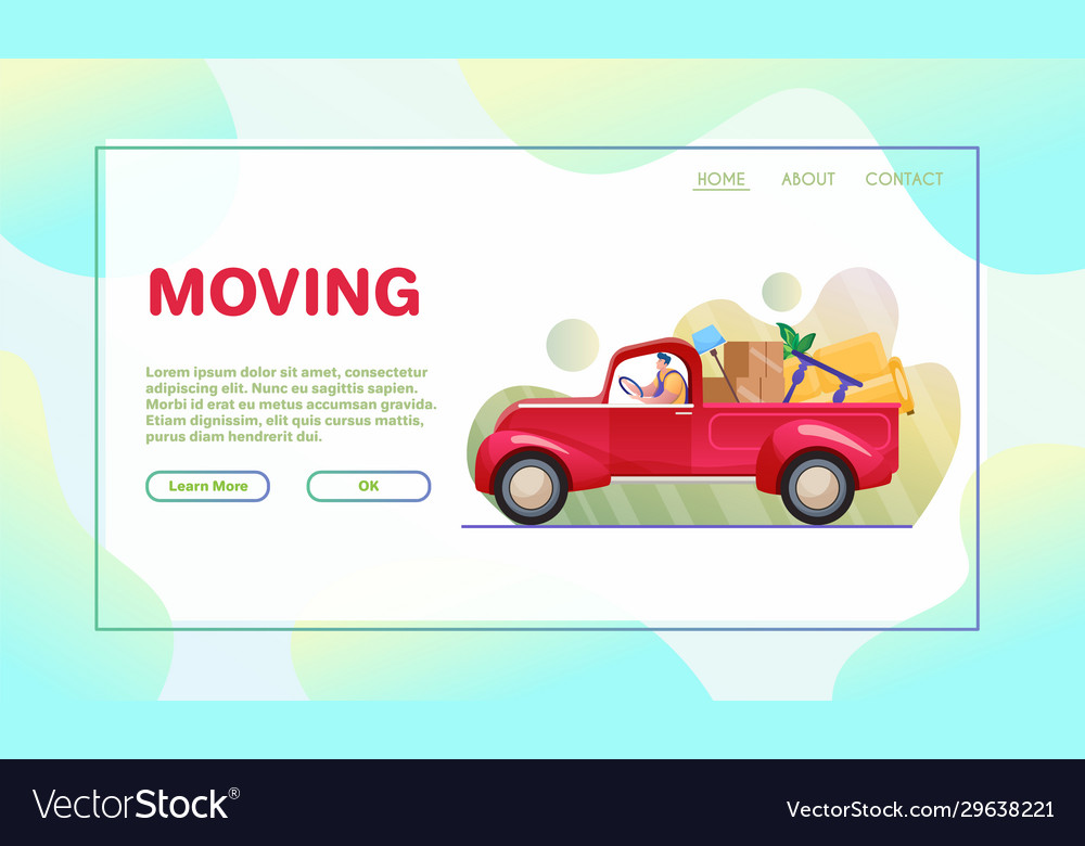 Moving and relocation set cartoon Royalty Free Vector Image