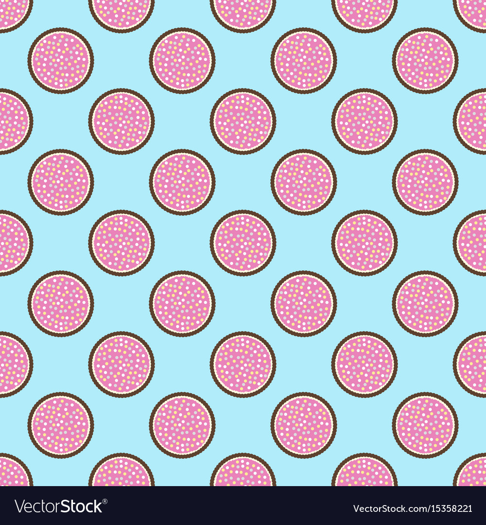 Pie pattern seamless flat food background Vector Image