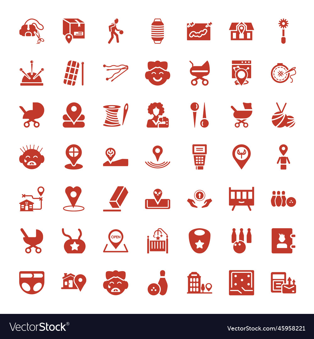 Pin icons Royalty Free Vector Image - VectorStock
