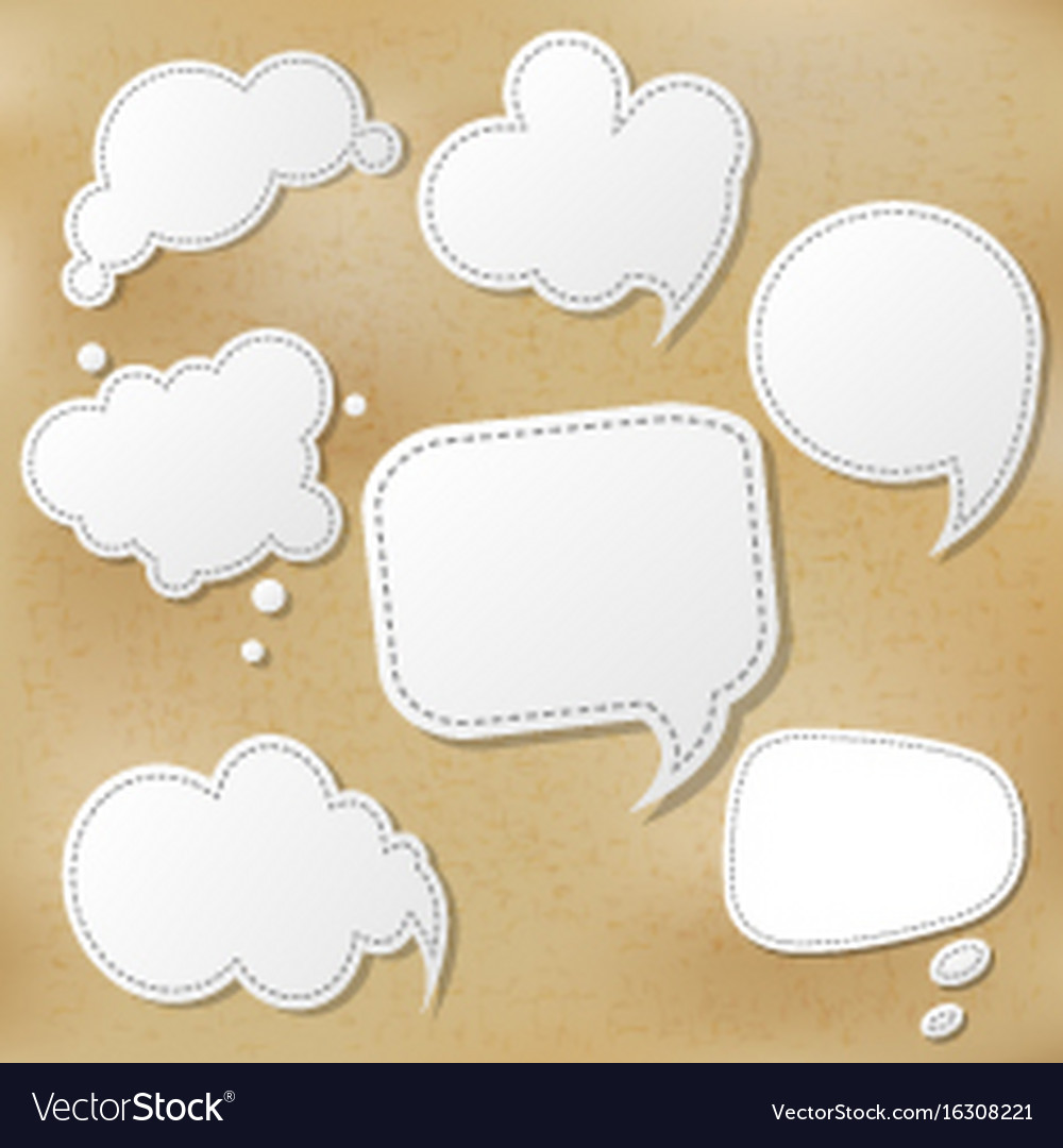Retro speech bubble set Royalty Free Vector Image