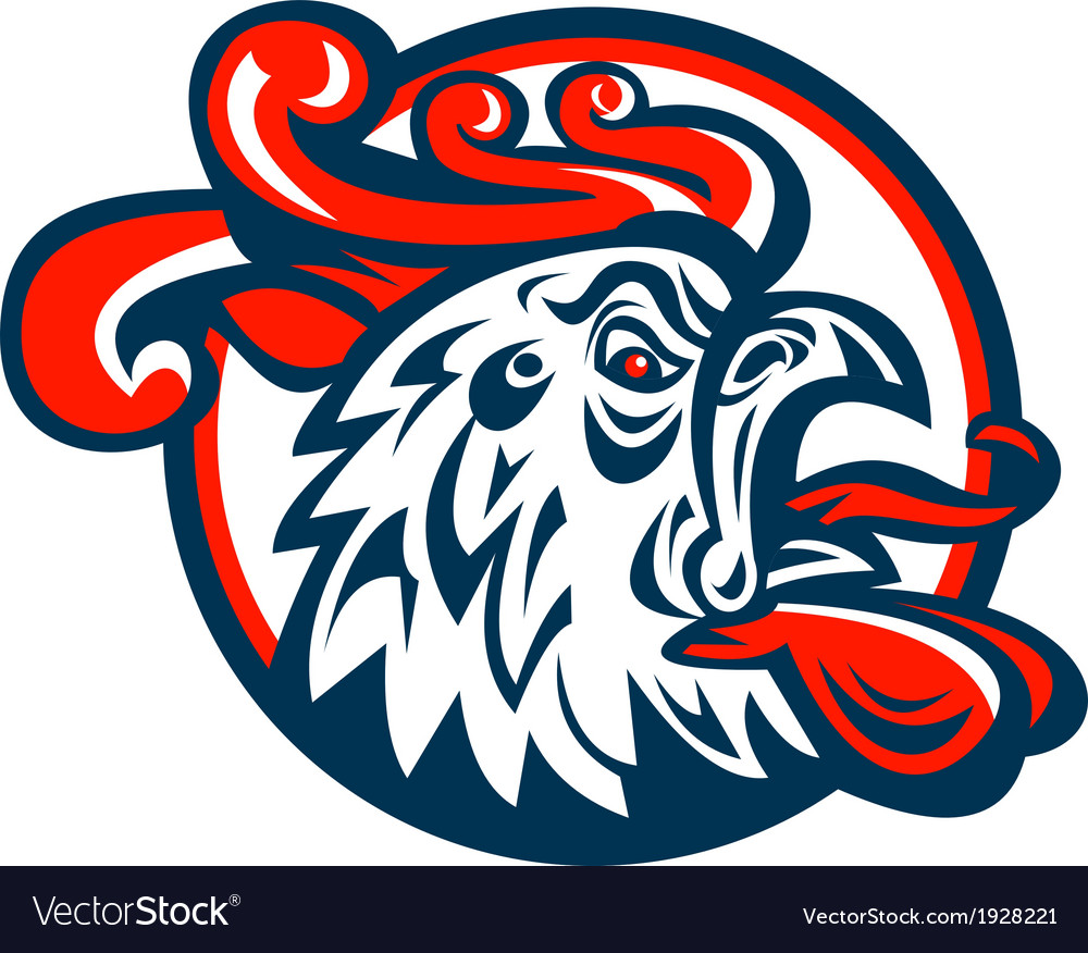 Rooster cockerel crowing head Royalty Free Vector Image