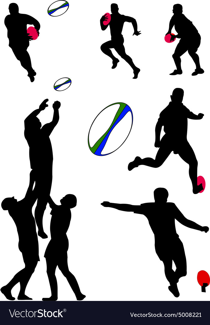 Rugby collection Royalty Free Vector Image - VectorStock
