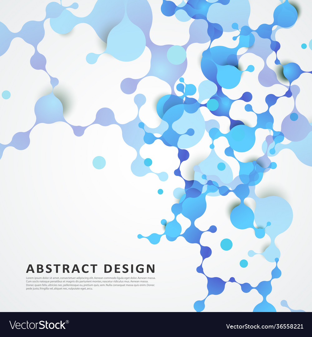 Science connection structure with molecules Vector Image