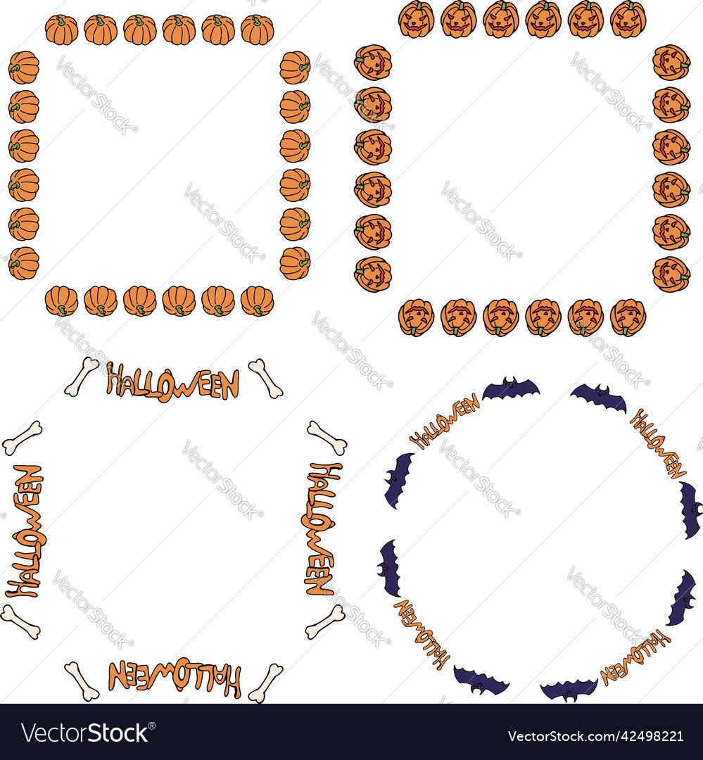 Set with square frames and round frame Royalty Free Vector