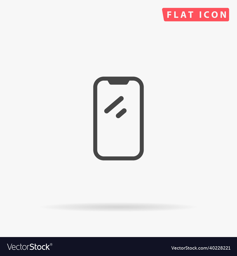 Smartphone flat icon Royalty Free Vector Image
