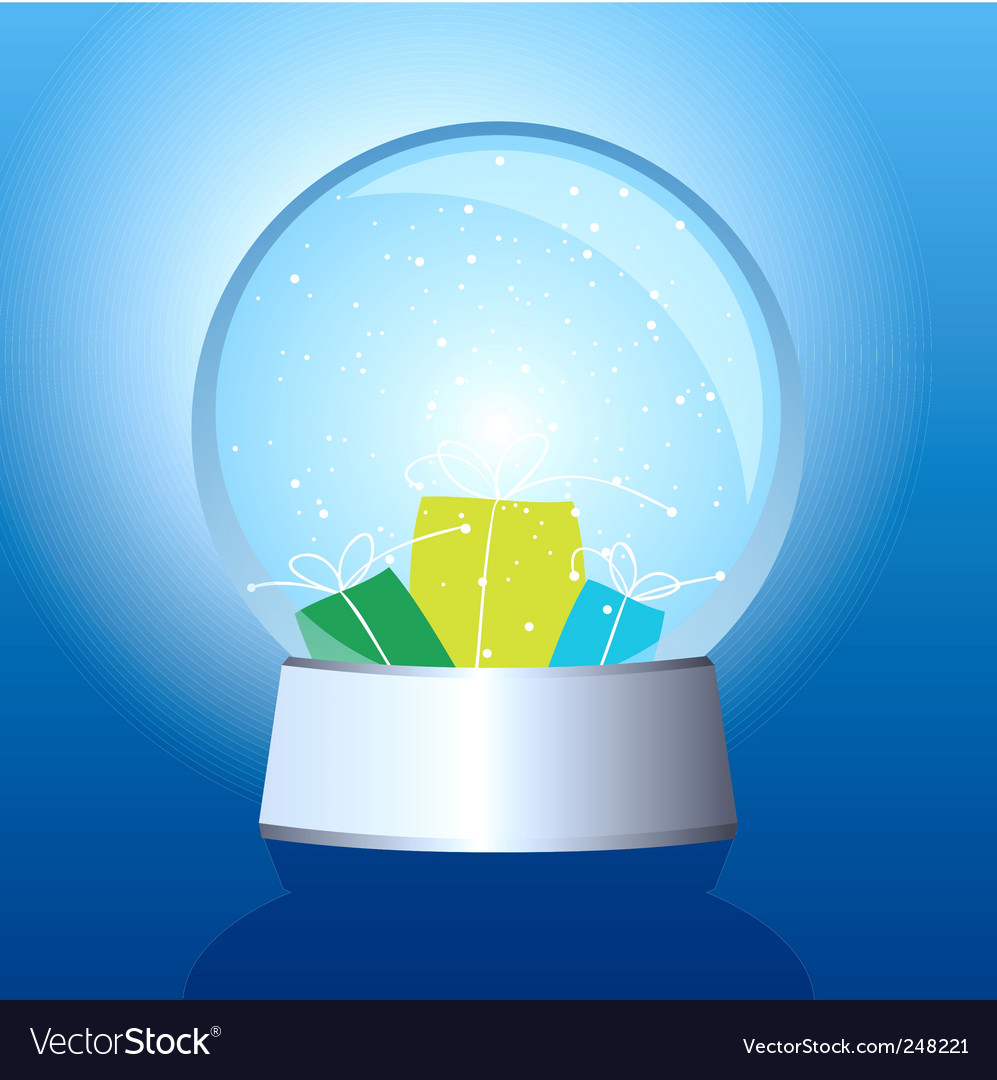 Snow globe Royalty Free Vector Image - VectorStock