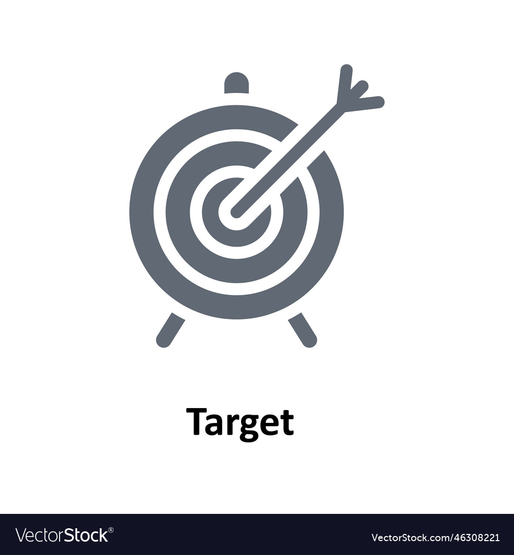 Target solid icons simple stock Royalty Free Vector Image