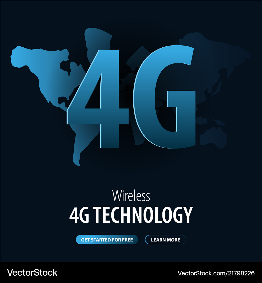4g new wireless internet wifi connection banner Vector Image