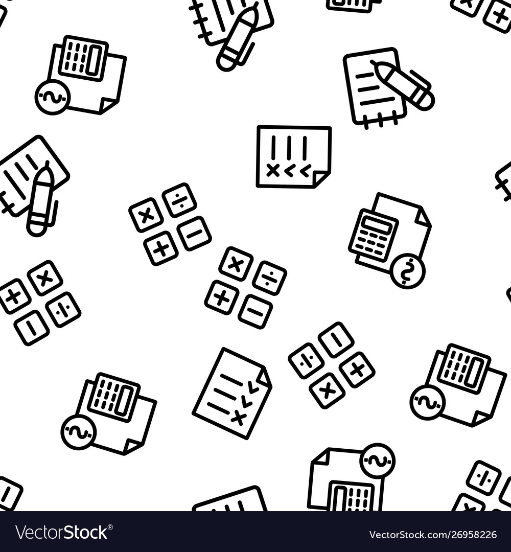 Accounting elements seamless pattern Royalty Free Vector