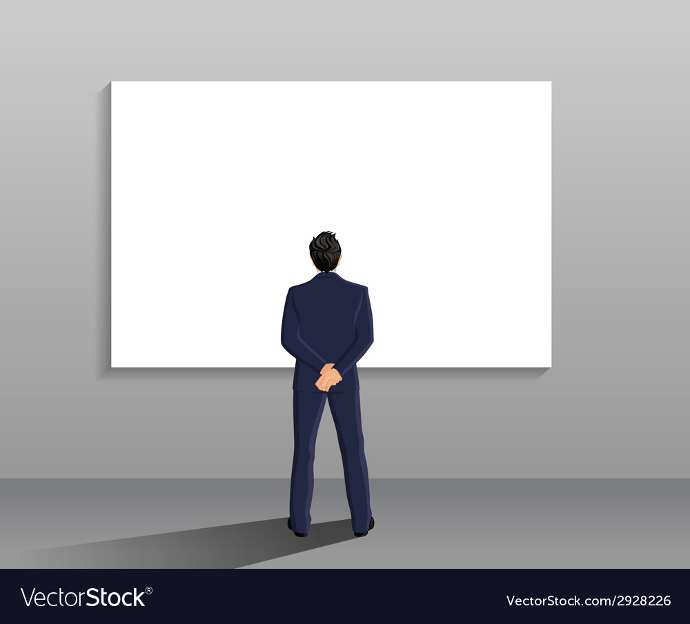 Businessman back view Royalty Free Vector Image Businessman back view Royalty Free Vector Image