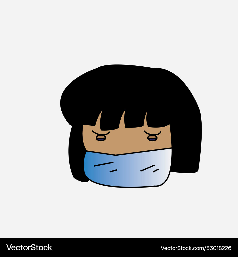 Children wearing simple design mask masks Vector Image