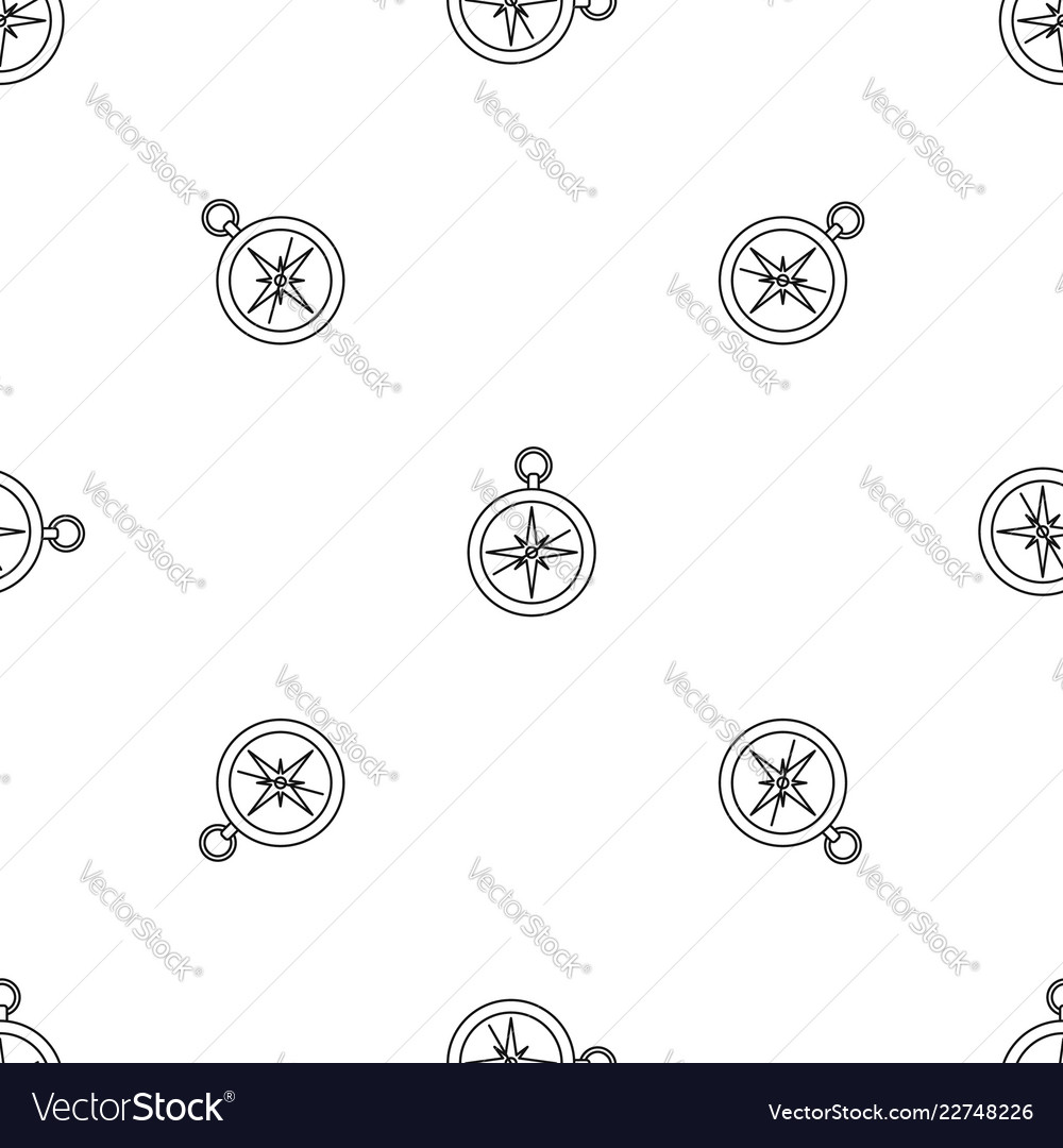 Compass pattern seamless Royalty Free Vector Image