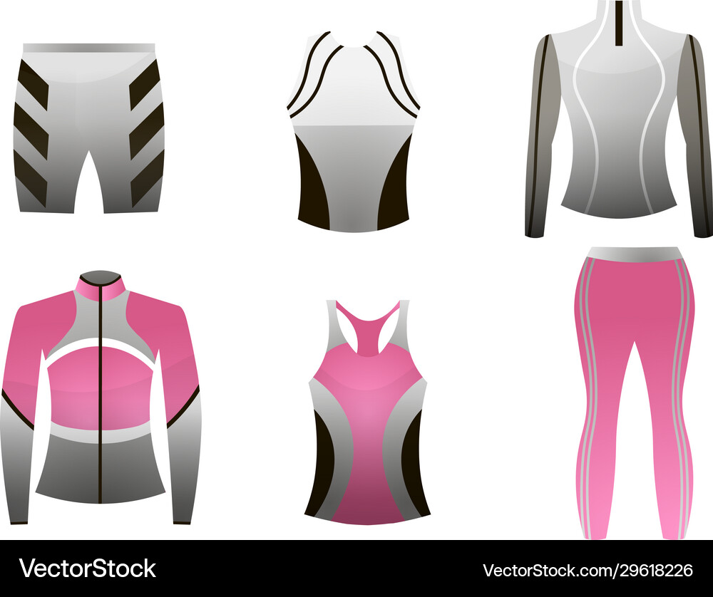 Different sportswear for trainings collection Vector Image