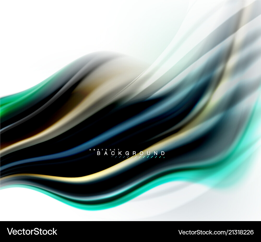Fluid liquid mixing colors concept on light grey Vector Image