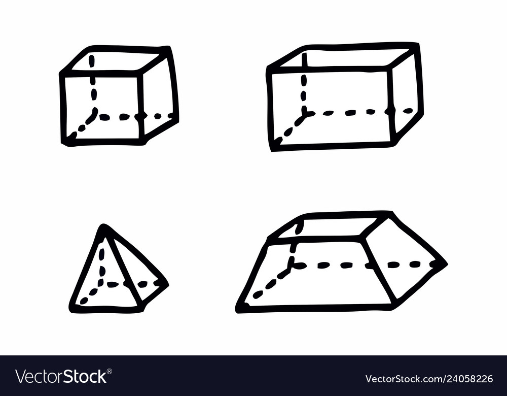 Geometric solids Royalty Free Vector Image - VectorStock