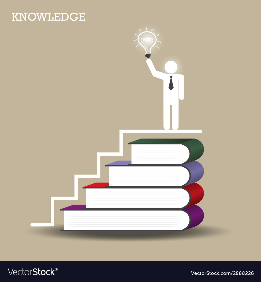 Knowledge and learning concept Royalty Free Vector Image