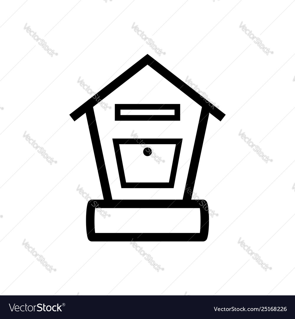 Lockable wall mounted post box Royalty Free Vector Image