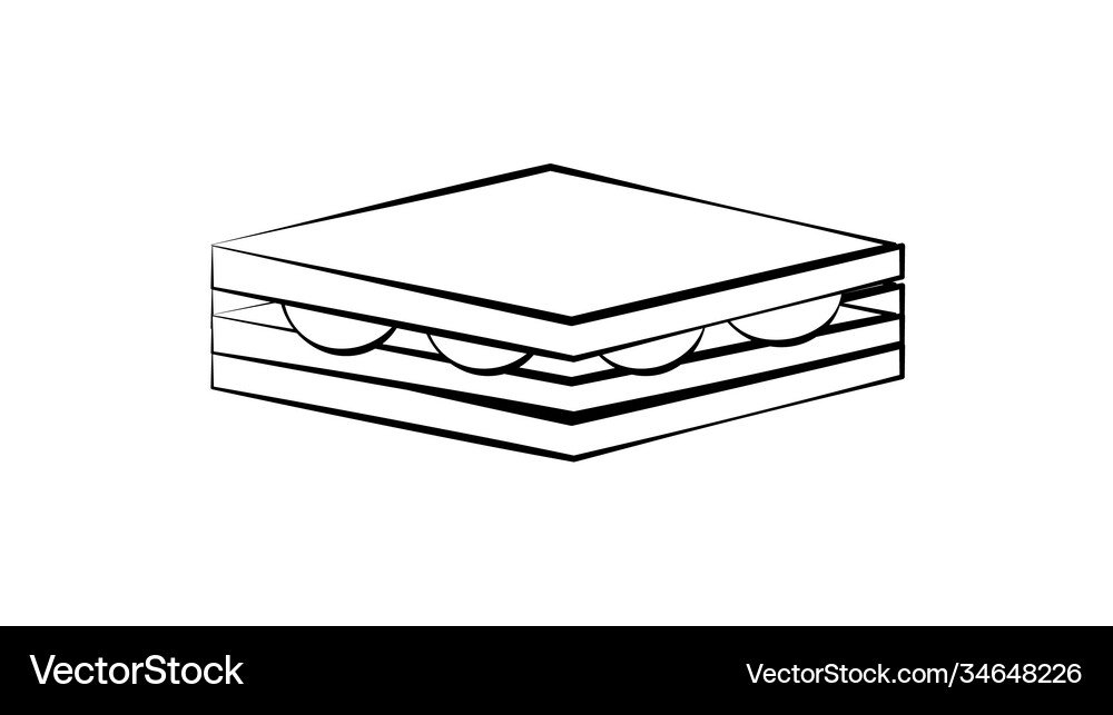 Sandwich with meat lettuce and tomatoes Royalty Free Vector