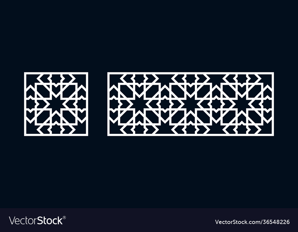Set templates islamic pattern Royalty Free Vector Image