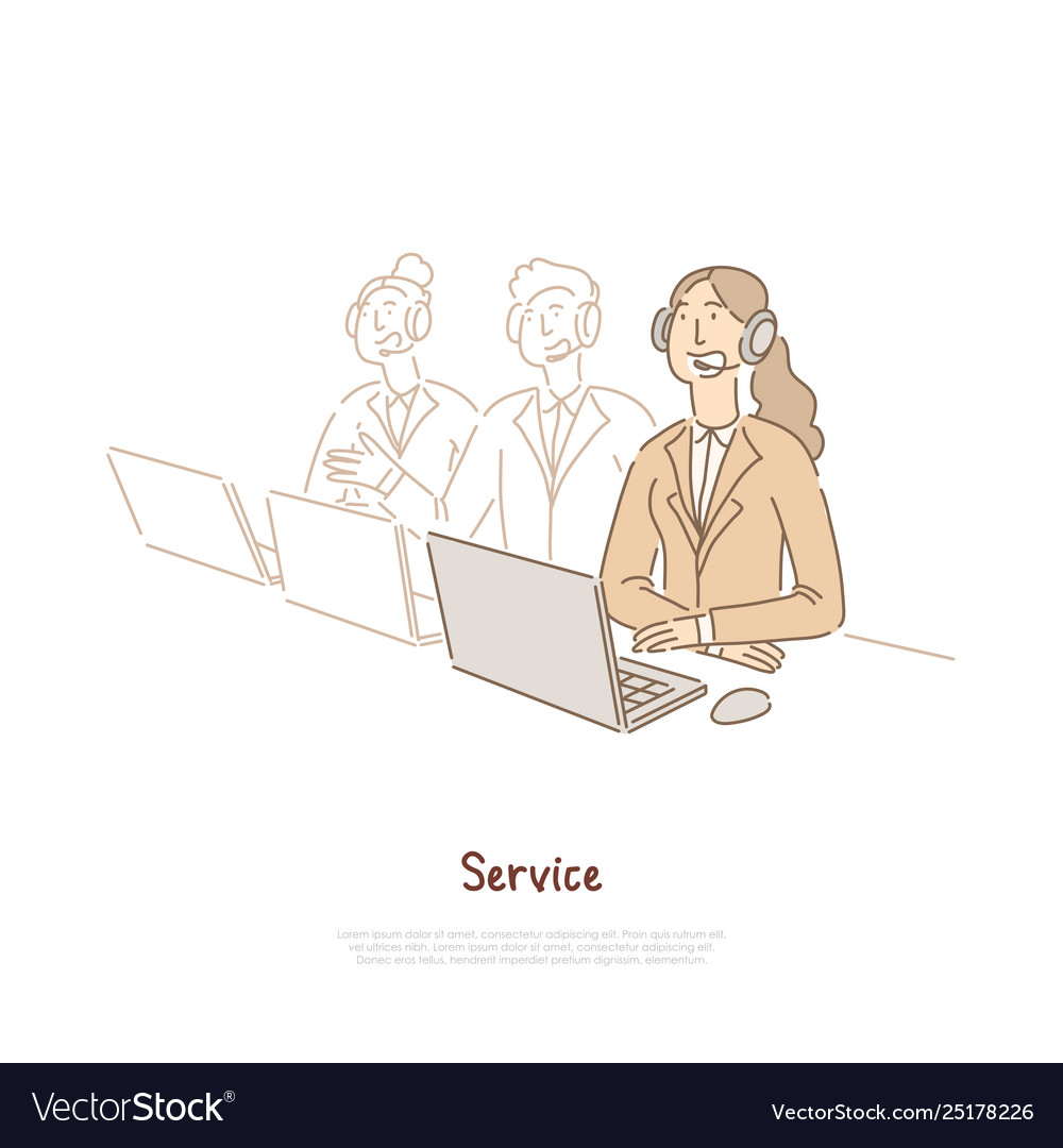 Technical support workers team assistant Vector Image