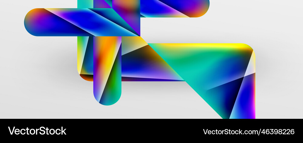 Triangle fluid color gradient abstract background Vector Image