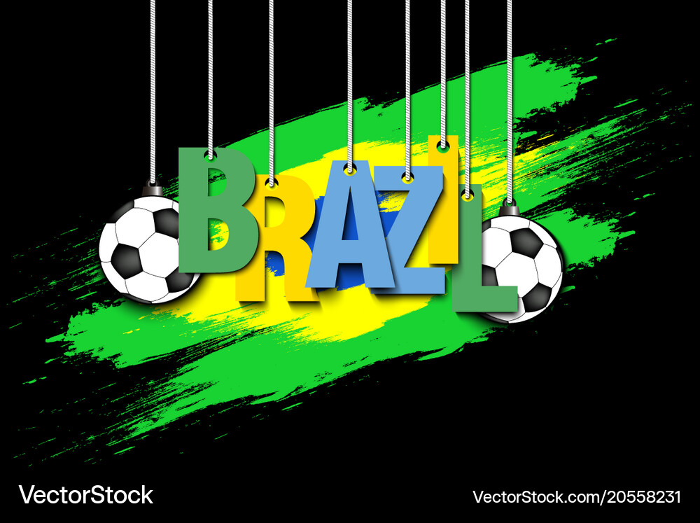 Banner the inscription brazil Royalty Free Vector Image