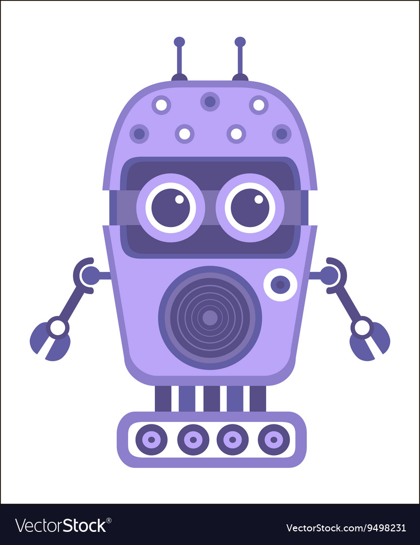 Cute robot Royalty Free Vector Image - VectorStock