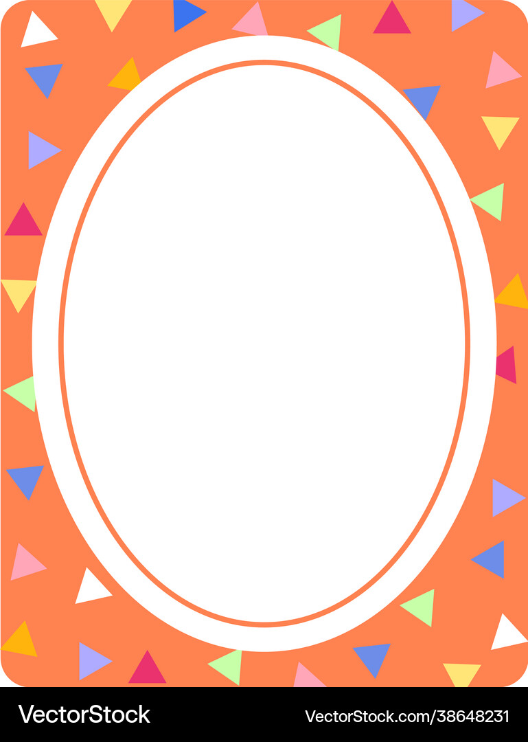 Empty oval shape banner template Royalty Free Vector Image