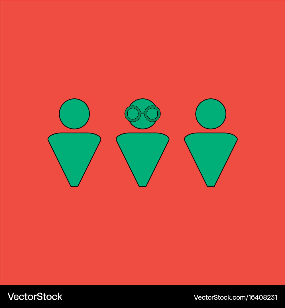 Flat icon design collection doctor and patient Vector Image