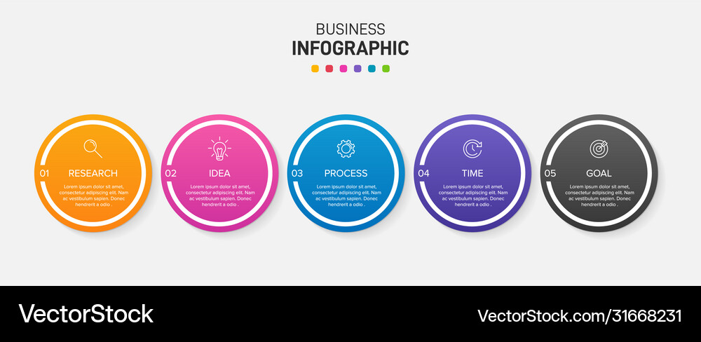 Infographic design with icons and 5 options Vector Image