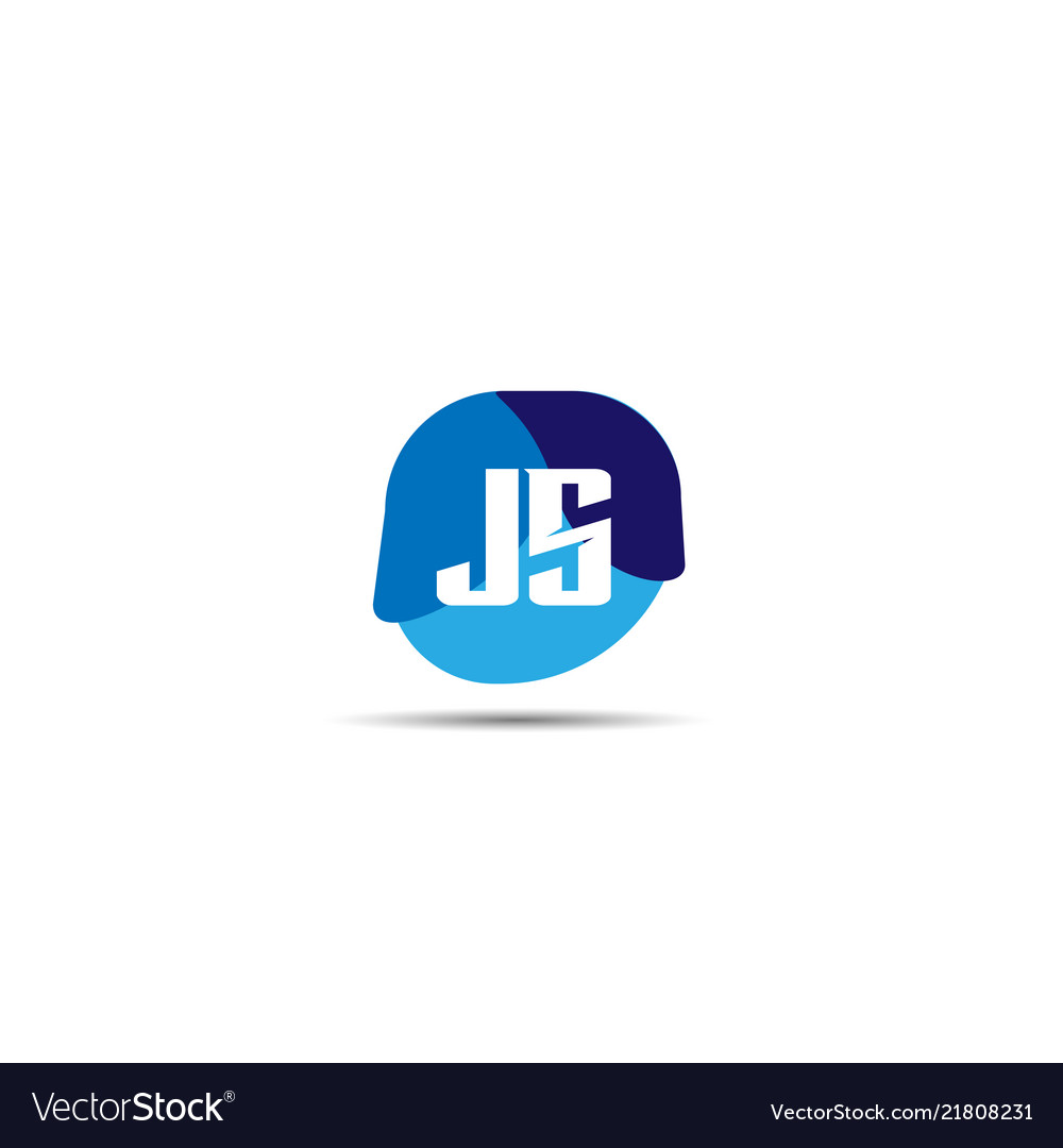 Initial letter js logo template design Royalty Free Vector