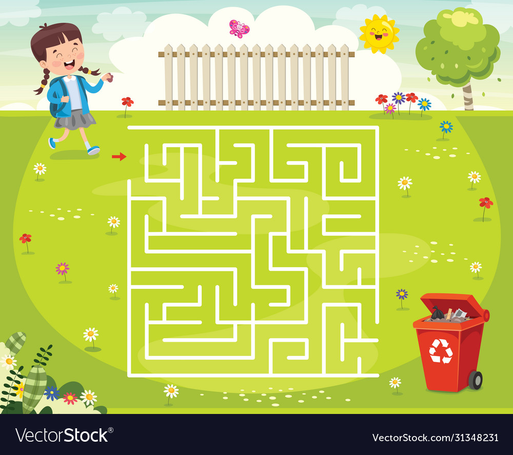 Maze game Royalty Free Vector Image - VectorStock