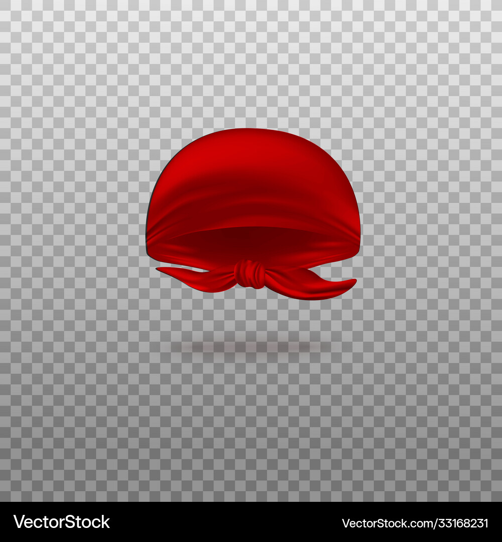 Realistic red bandana headscarf isolated Vector Image