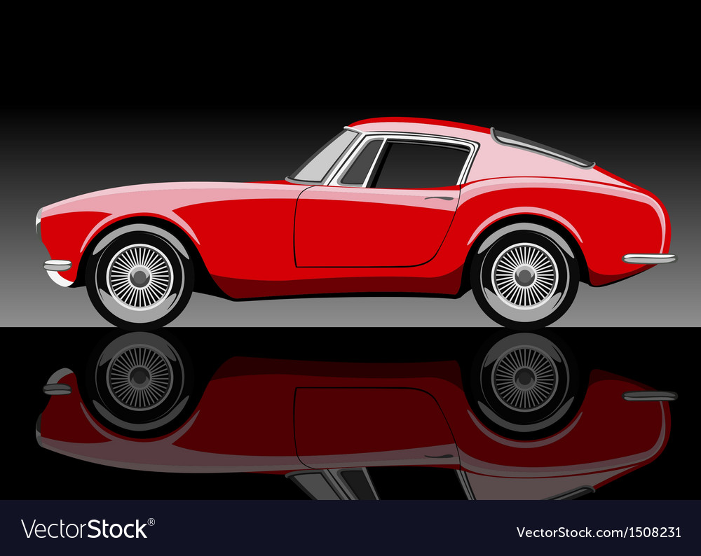 Red car Royalty Free Vector Image - VectorStock