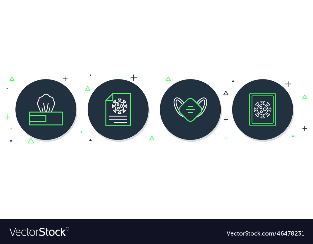 Set Line Clipboard With Blood Test Results Vector Image set-line-clipboard-with-blood-test-results-vector-image