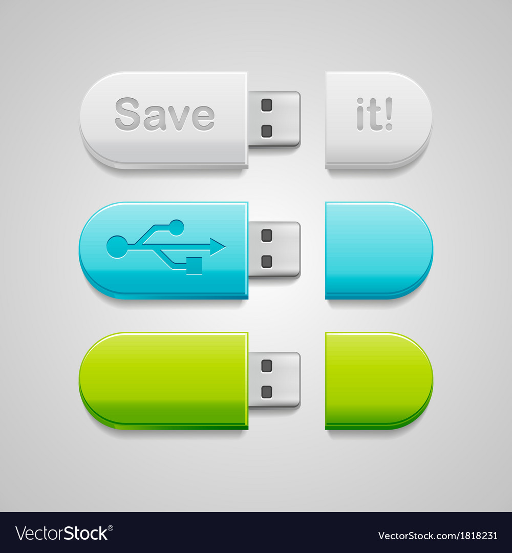 USB flash drive Royalty Free Vector Image - VectorStock