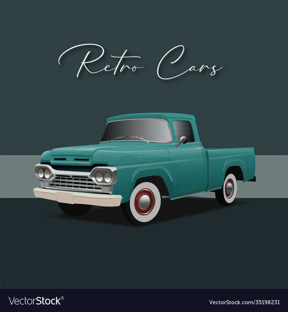 Vintage truck Royalty Free Vector Image - VectorStock