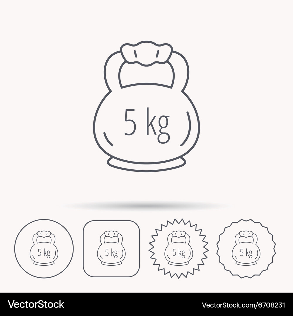 Weight icon weightlifting barbell sign Royalty Free Vector