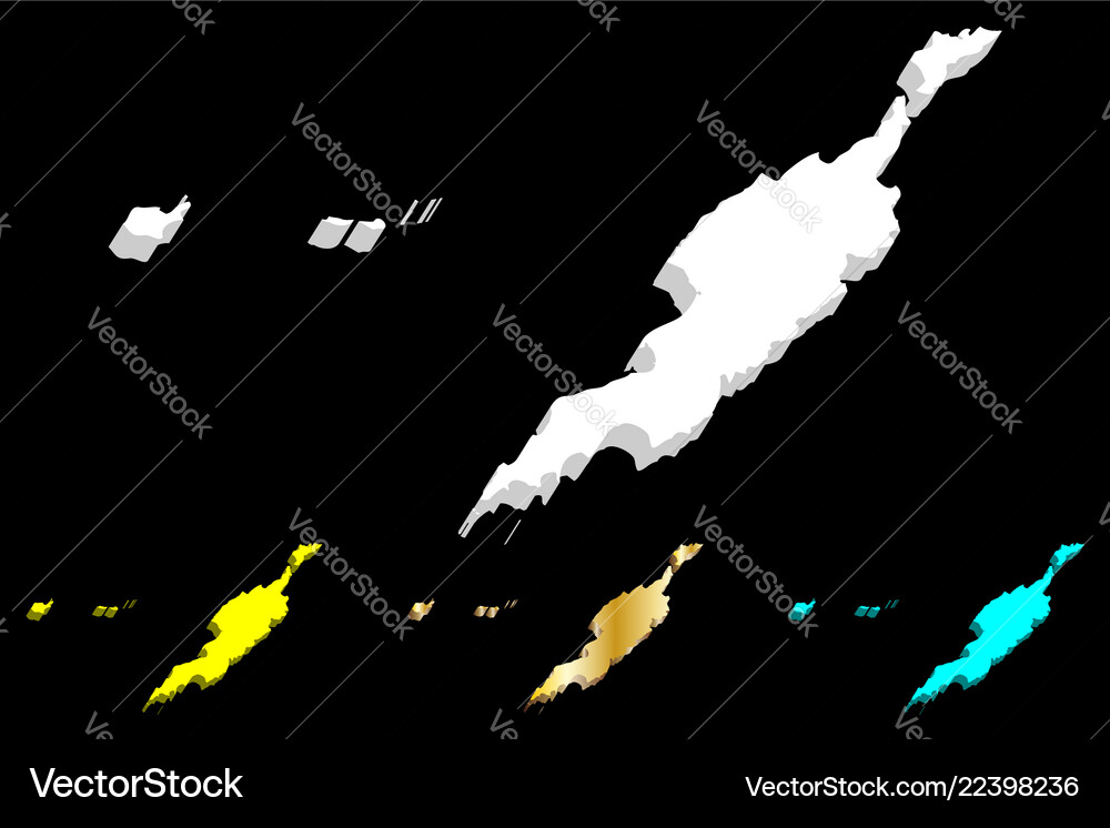 3d map of anguilla Royalty Free Vector Image - VectorStock